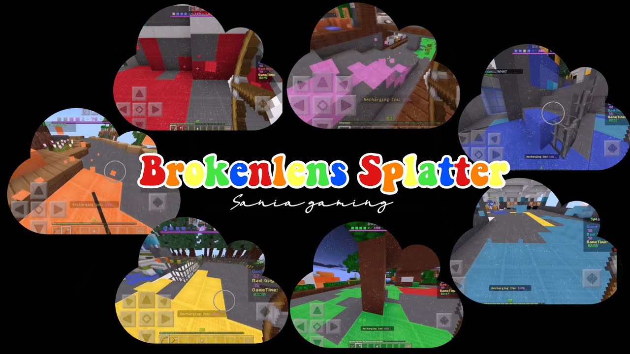 BrokenLens Splatter 💙🌧 Minecraft Pocket Edition🍯🐻 - YouTube