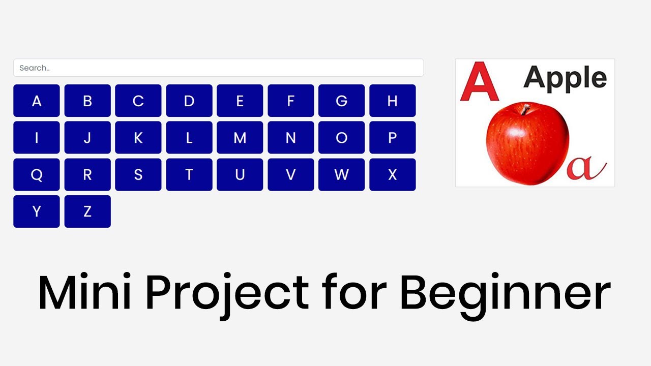 Html Mini Projects For Beginners Fun Hands On Learning Alphabet Html Project Youtube 4786