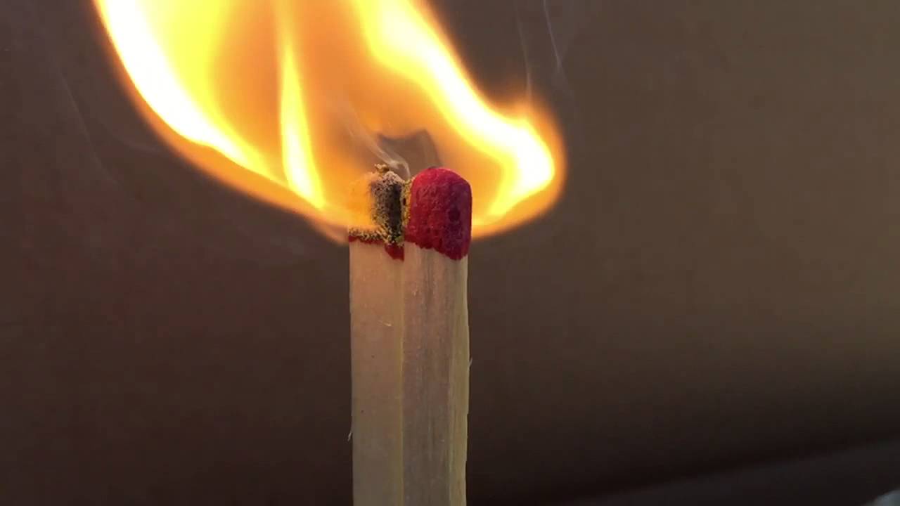 burning two matches in slow motion - YouTube