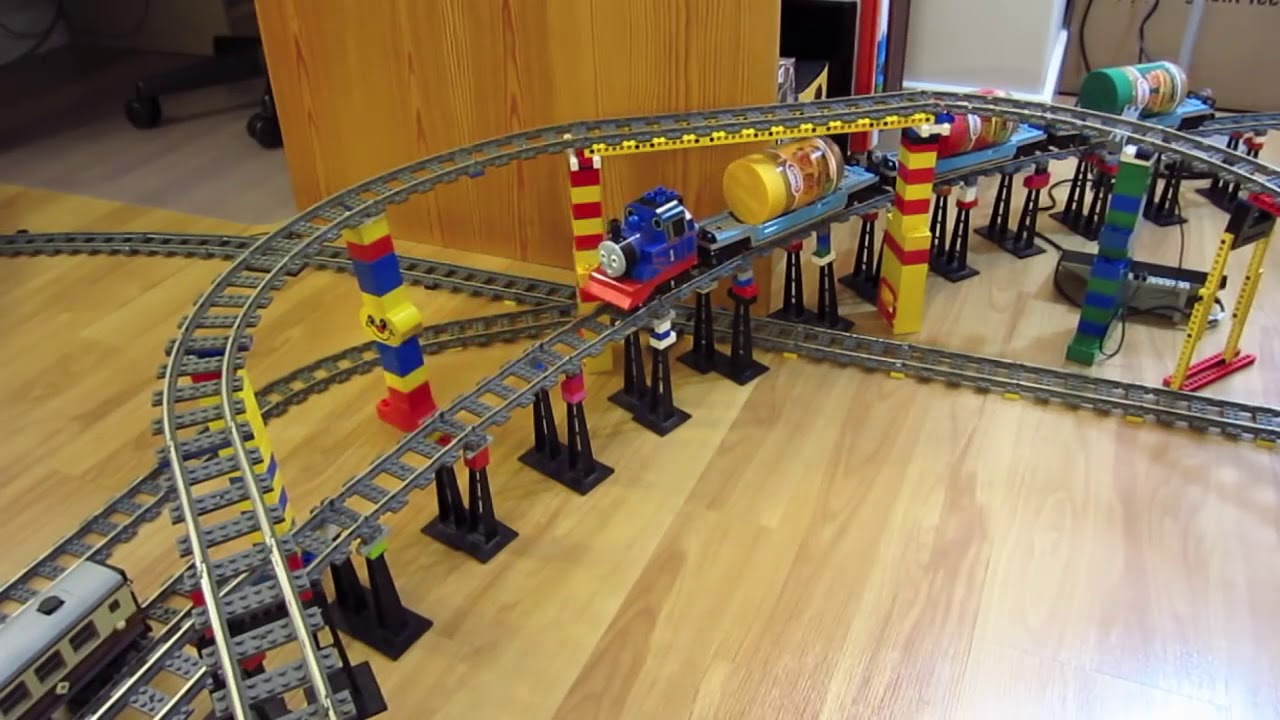 LEGO Thomas the Tank Engine train delivers Kraft peanut butter! - YouTube