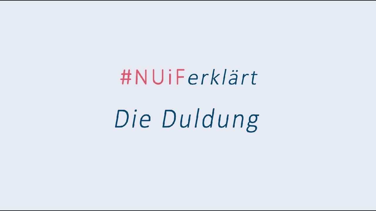 Erklärvideo: Die Duldung - YouTube