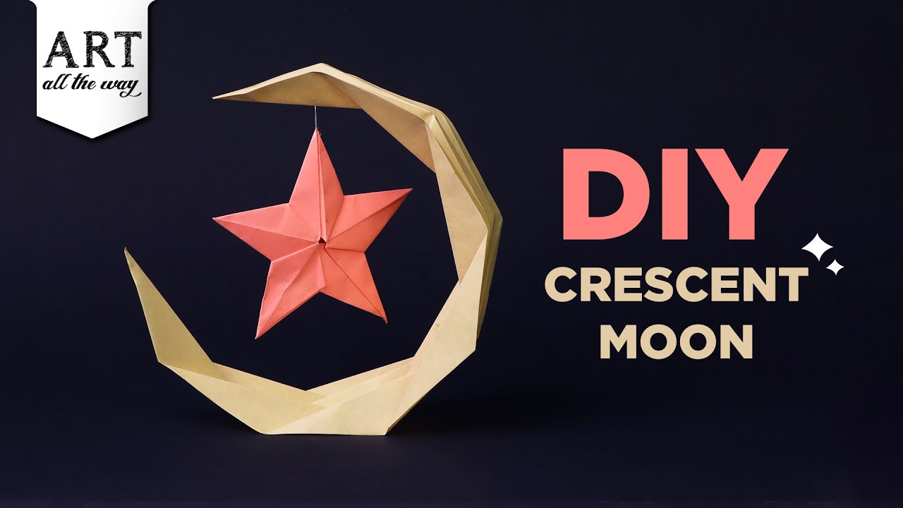 DIY Crescent Moon | Origami Crescent Moon | Papper Craft | Paper ...
