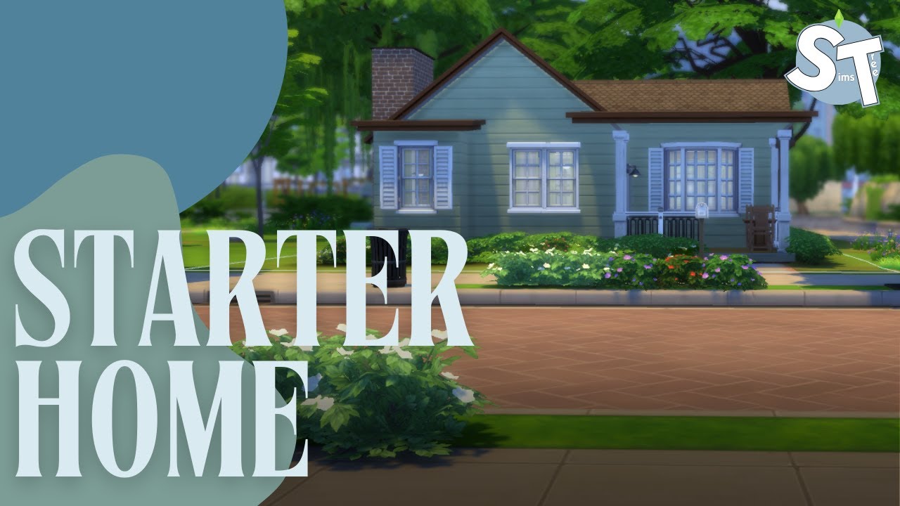 Building a Starter Home with ONLY BASE GAME | The Sims 4 Speed Build ...