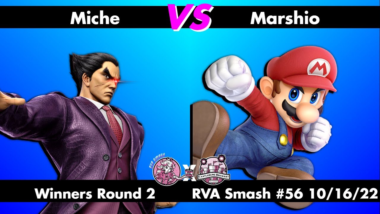 RVA Smash #56: Miche (Kazuya) vs Marshio (Mario) - Winners R2 - Super ...
