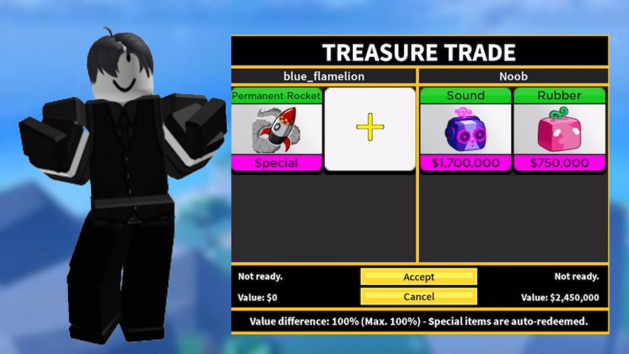 Trading perm rocket for 12 hours in blox fruits (Roblox) - YouTube