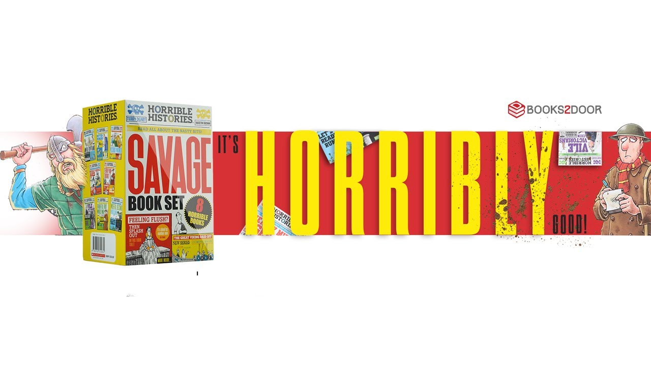 Horrible Histories Savage By Terry Deary 8 Book Collection Set at ...