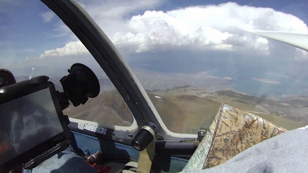 Speed Astir II over mono lake. 280 mile flight. - YouTube