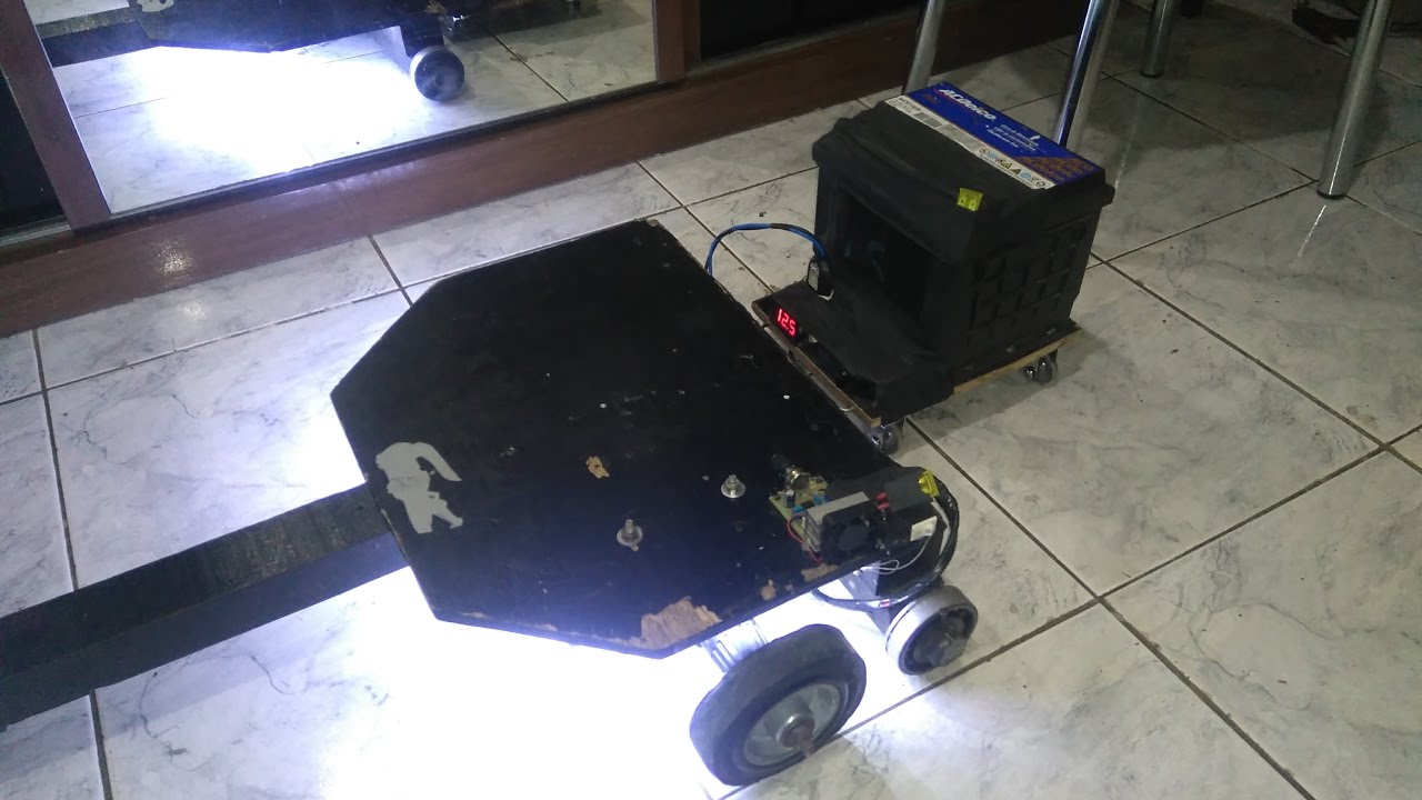 carrinho de rolimã motorizado - YouTube