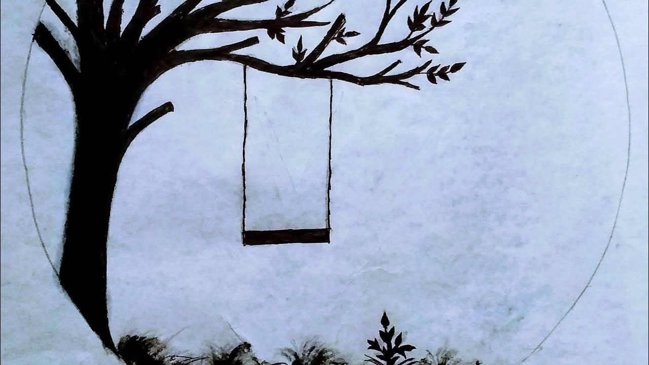 Alone tree art (M.R Painting) - YouTube