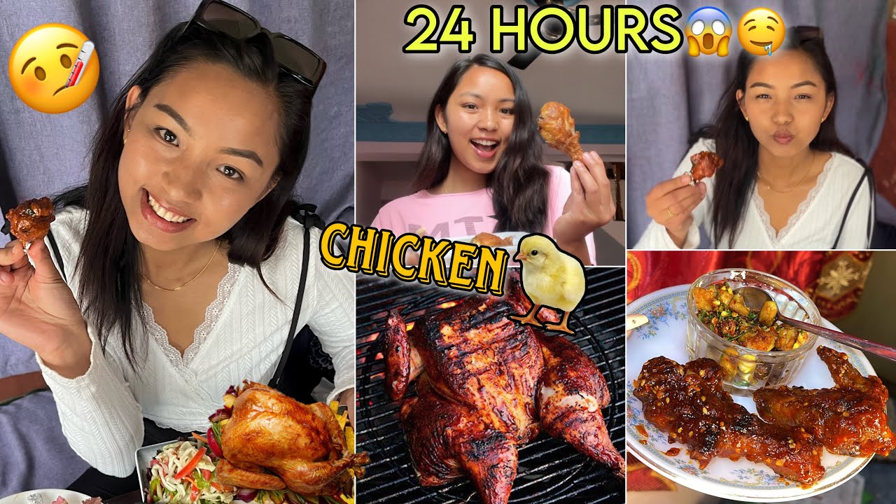 Eating only CHICKEN for 24 HOURS🍗🐓🤢|| Food Challenge🤤 - YouTube