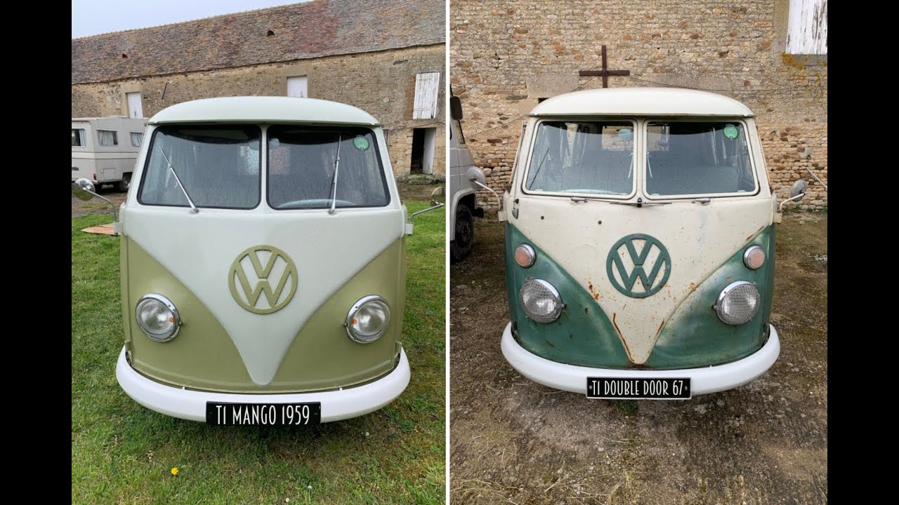 Combi T1 Mango 1959 et T1 double door 1967 - YouTube