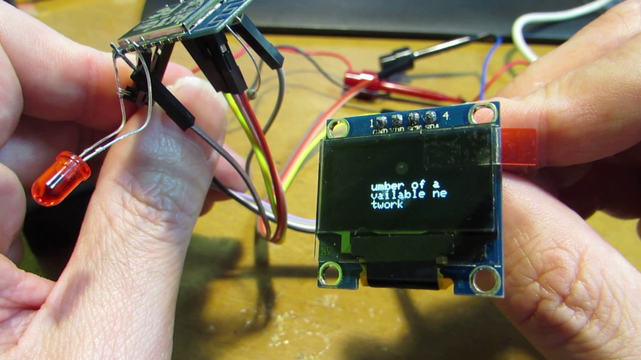 RTL8710 drives OLED display and WiFi - YouTube