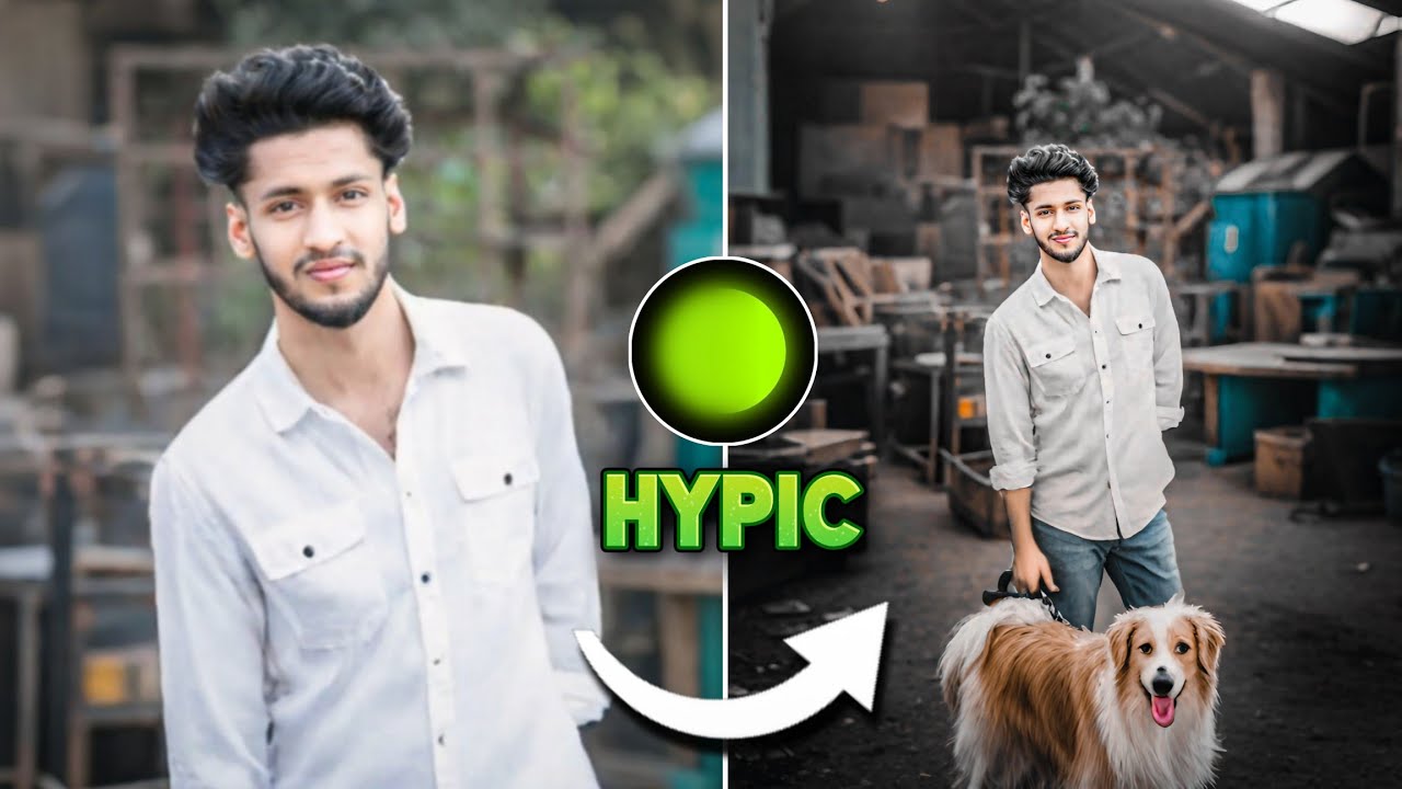How to background in hypic photo editing app - YouTube