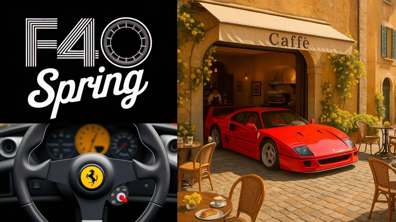 Experience Italian Spring Jazz with the Iconic Ferrari F40 - YouTube