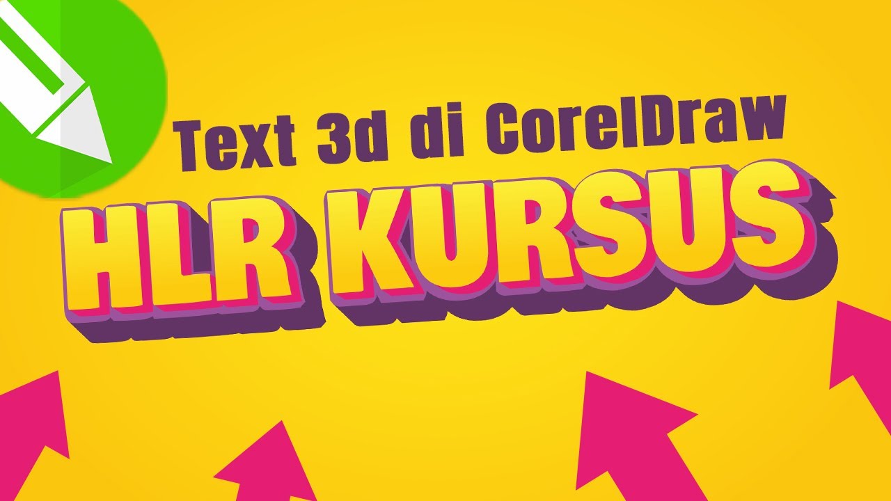 Ide Desain Text 3D di Corel Draw Menggunakan Alat Extrude - YouTube
