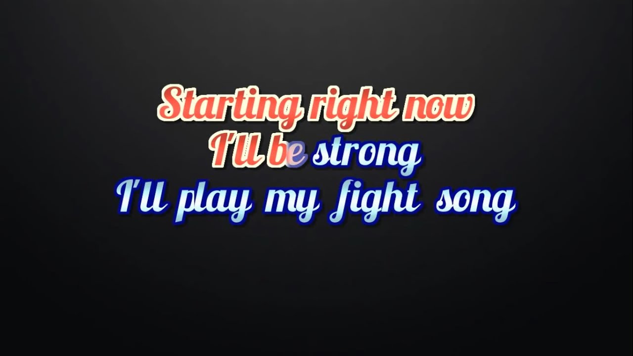 Rachel Platten Fight Song Lyrics and karaoke - YouTube