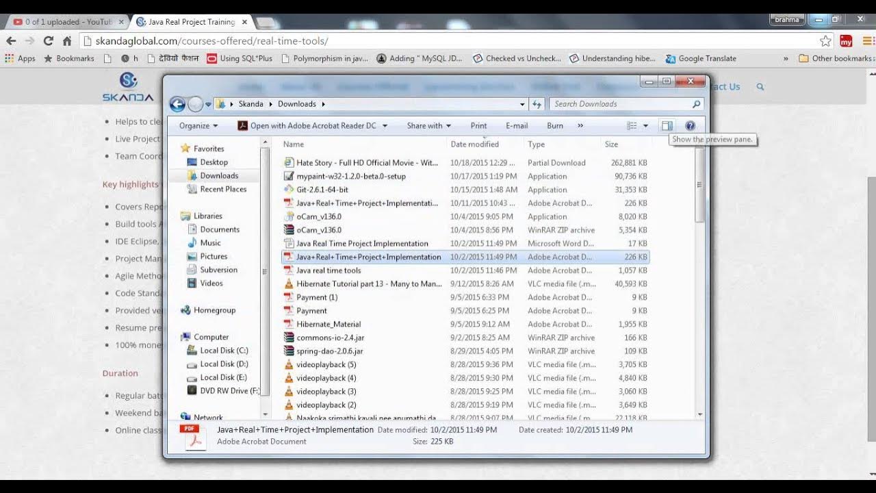java real time project implementation - YouTube