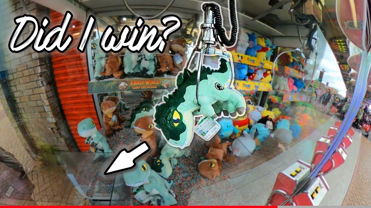 Jurassic Park Claw machine at the Bright Spot arcades, Rhyl, North ...
