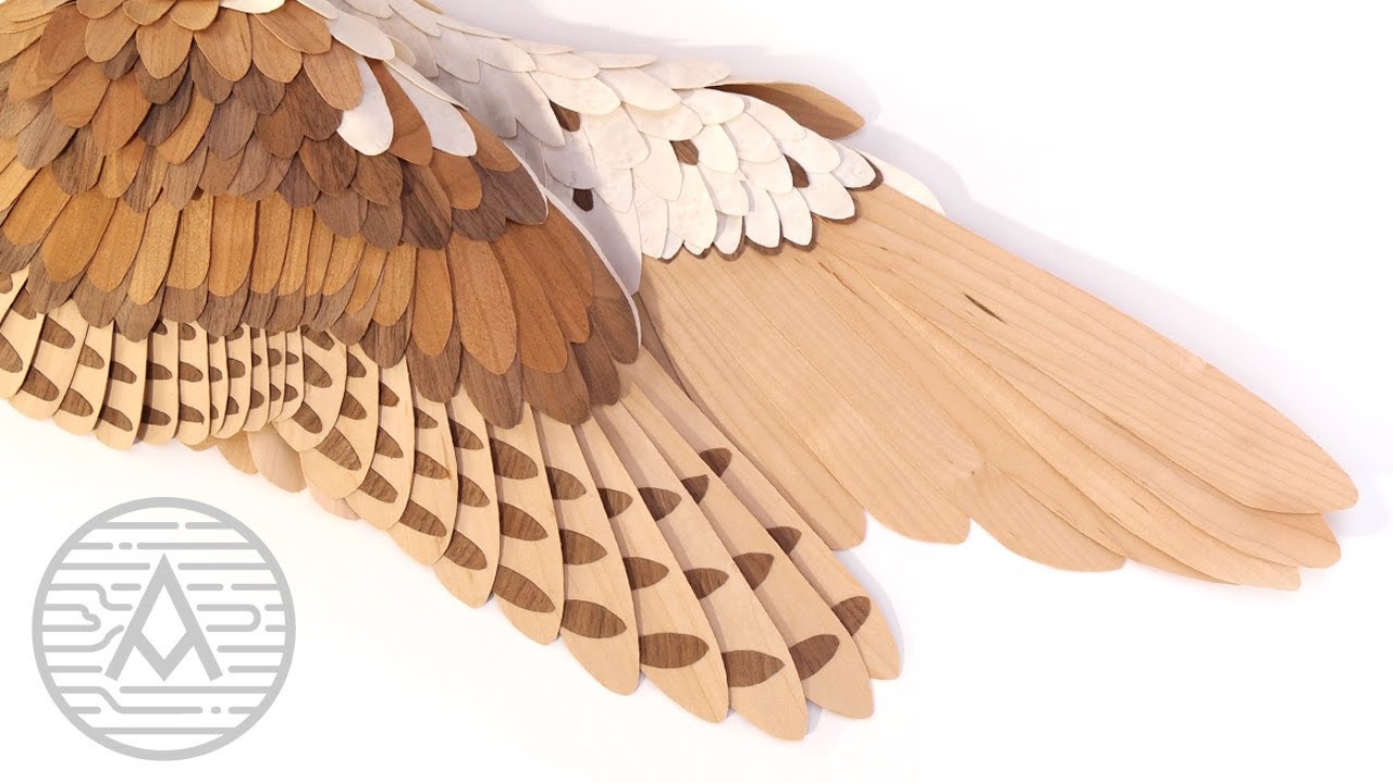 Wooden Owl Wings -- Woodworking/Sculpture - YouTube