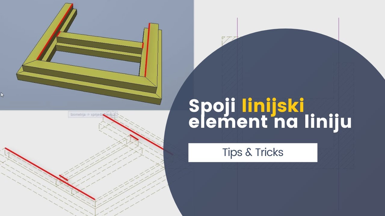 Allplan Tips&Tricks - Spoj linijski element na liniju - YouTube