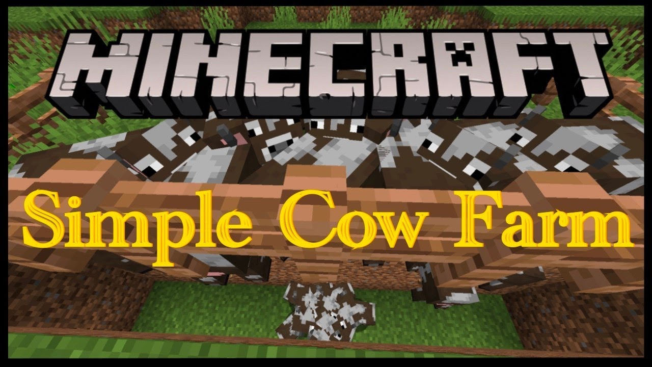 MINECRAFT - Simple Cow Farm - YouTube