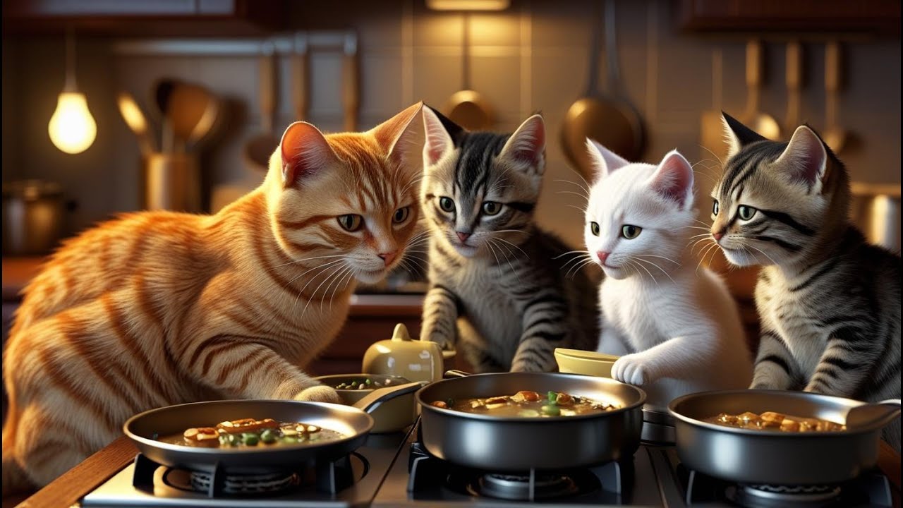 Mama Cat and Her three Kittens | Nursery Rhymes for kids - YouTube