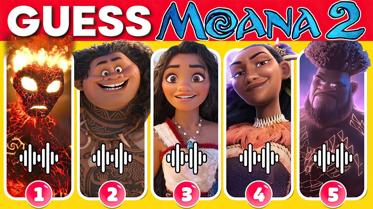 Guess The Moana 2 Movie We're Back Characters by Voice 🌊🏝️🌺| Moana 2 ...