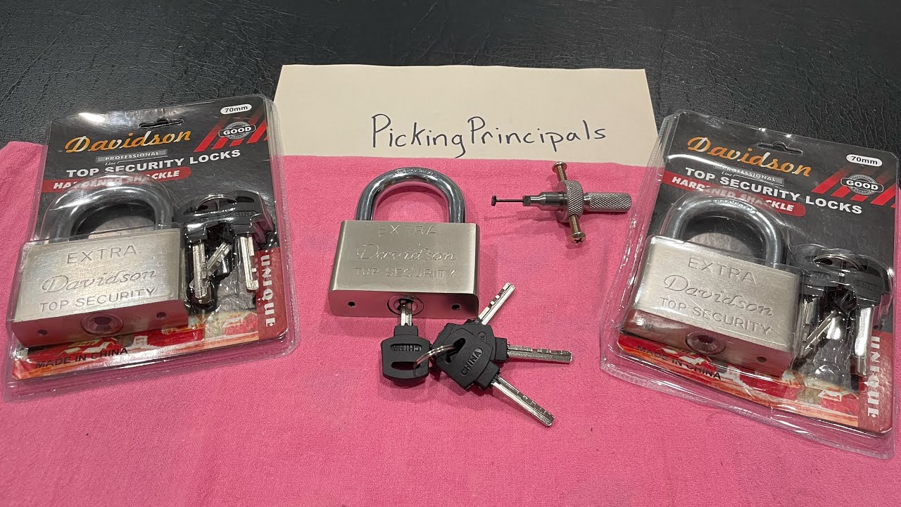 [81] 3 Davidson 70mm Disc Detainer Locks Picked - YouTube