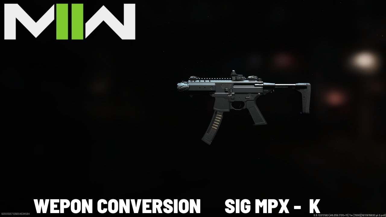 SIG MPX-K Weapon Conversion - Call of Duty modern Warfare II - YouTube