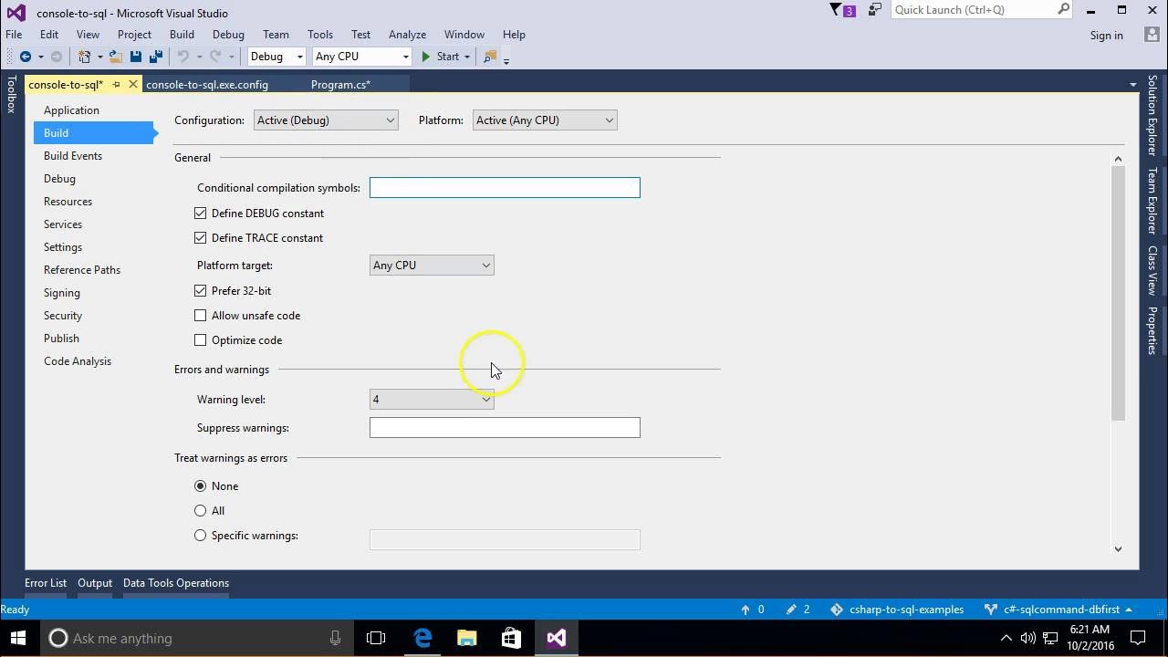 Using App.Config ConnectionString - YouTube