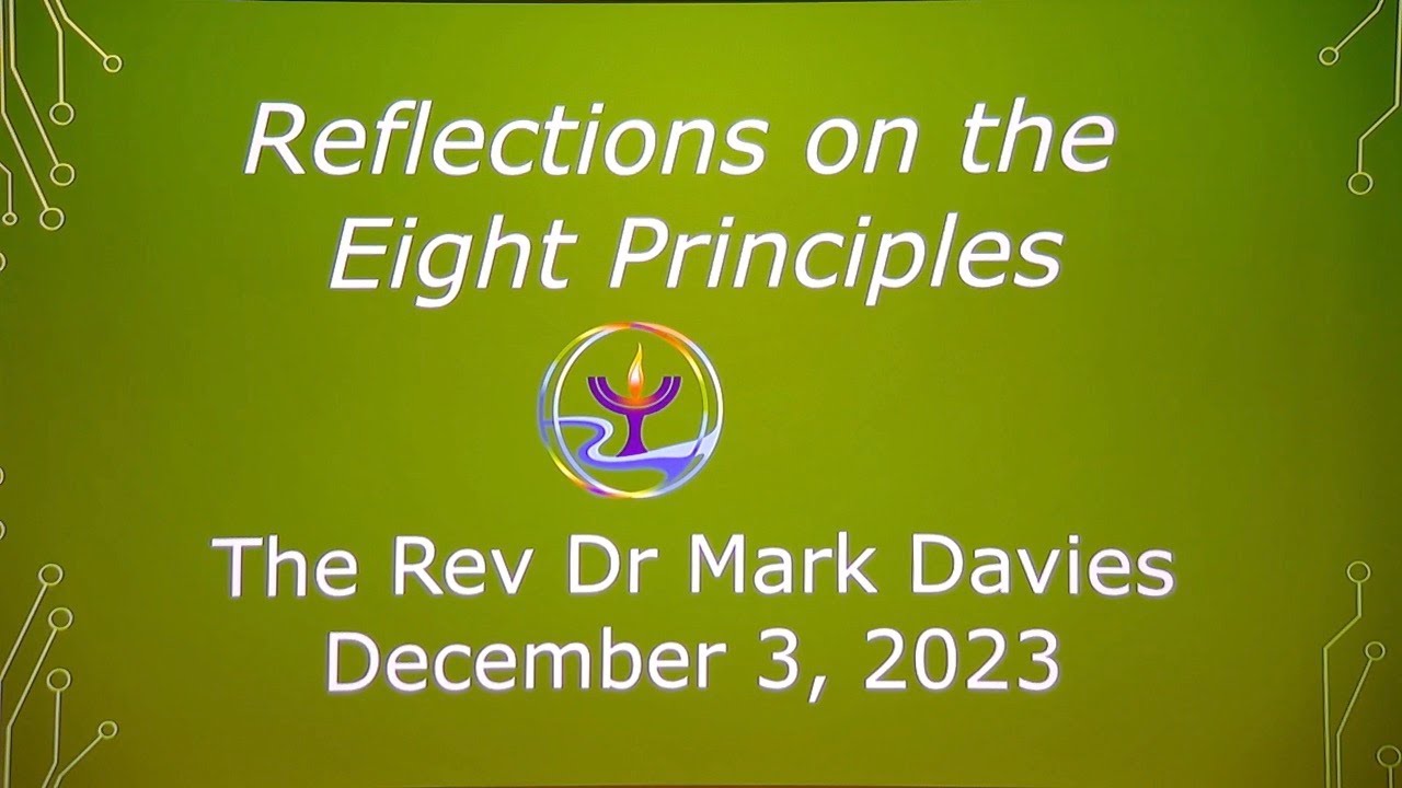 12.03.2023 - discourse - Reflections on 1st Principle - Rev. Dr. Mark Y.A. Davies - YouTube