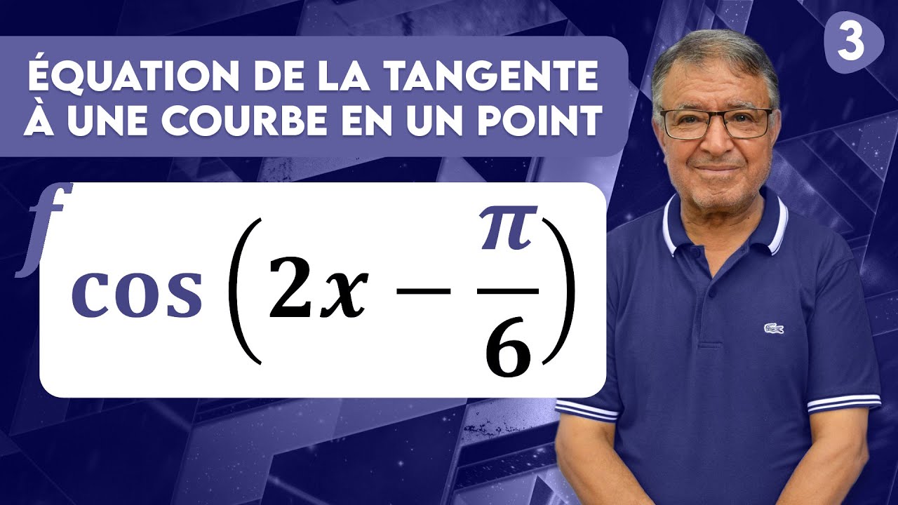 L'équation de la tangente à une courbe en un point - Ex 3 - YouTube