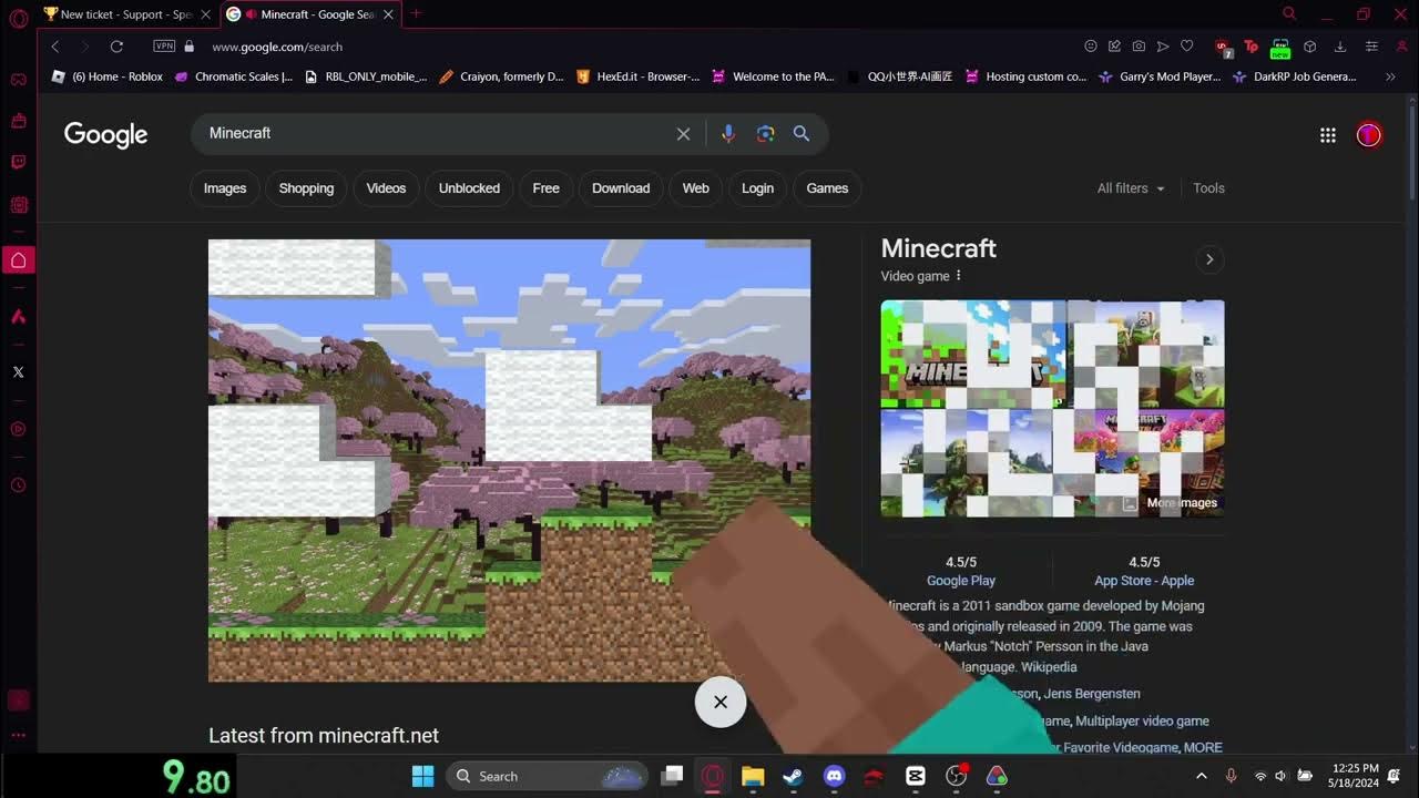 Minecraft Google Easter Egg (15th Anniversary) Speedrun - YouTube