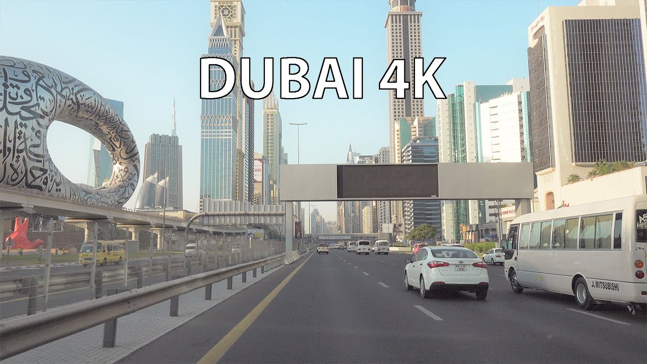 Dubai 4K - Skyline Expressway Sunrise - Driving Downtown - YouTube