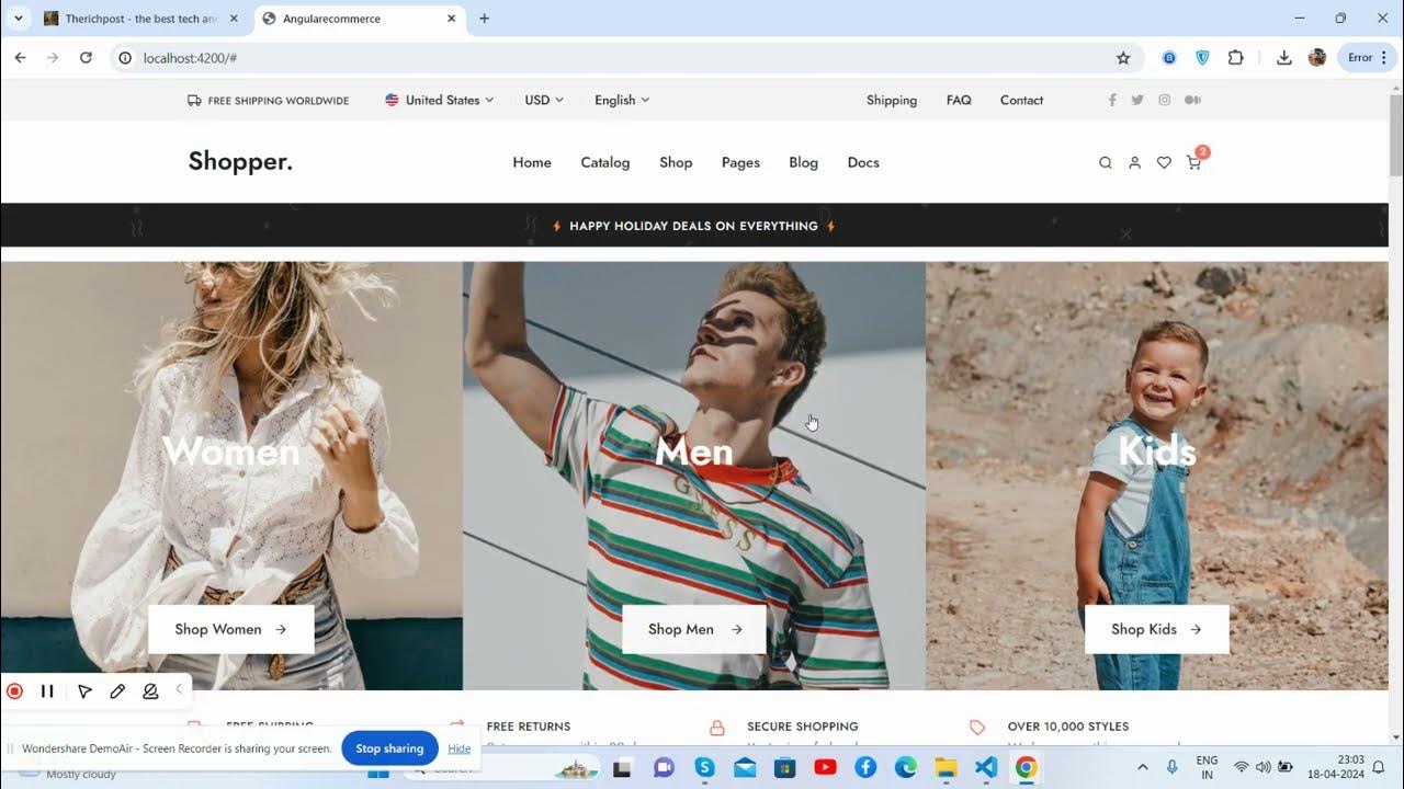 Shopper Angular 17 – Multipurpose E-Commerce Free Template - YouTube