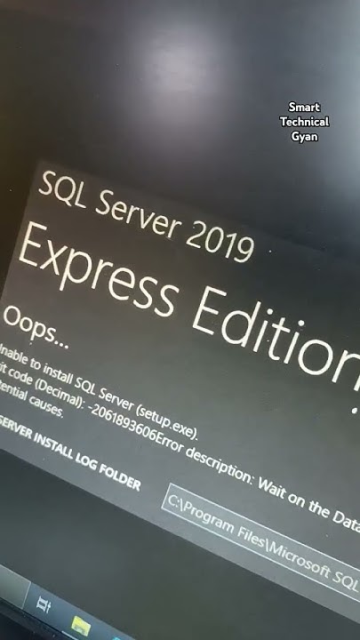 SQL Server Error code - YouTube