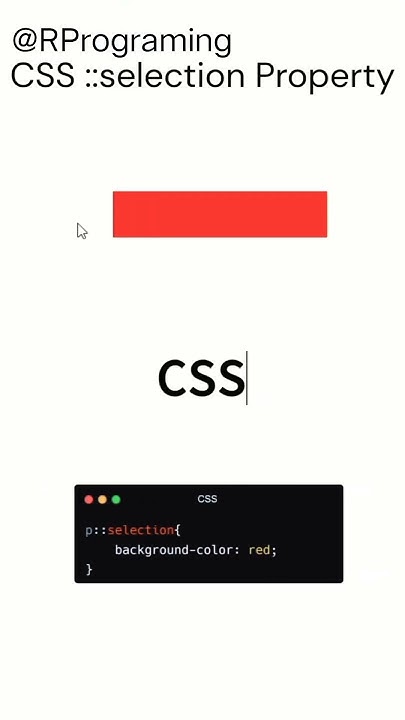 css ::selection property || #html #css #webdesign #developer #selection #propaty - YouTube