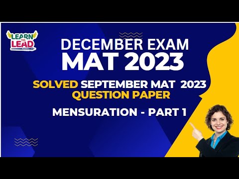 Mat 2023 | Mensuration | Solved September MAT Important Q & A | # ...
