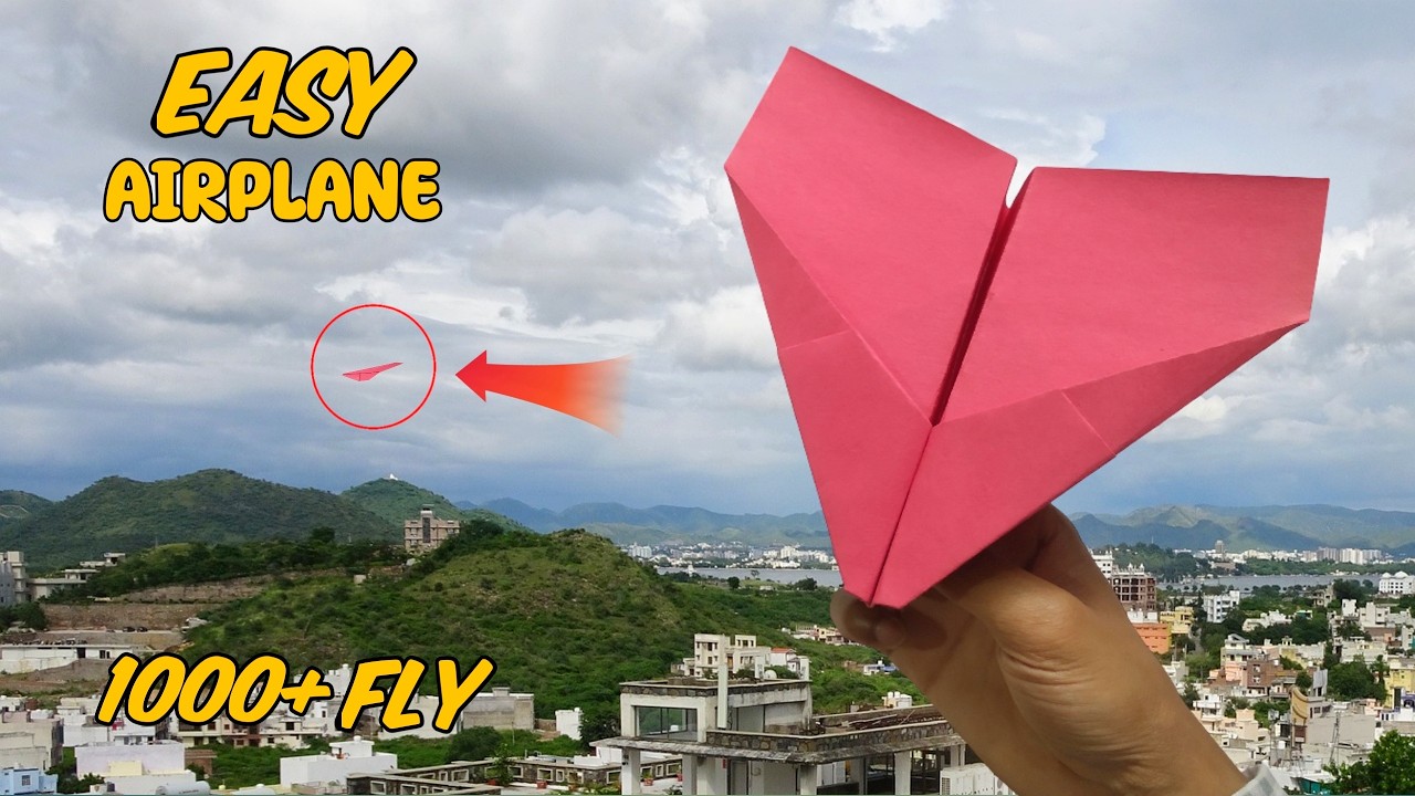 Easy Tutorial - How To Make a Paper Airplane That Flies Over 1000 Feets ...