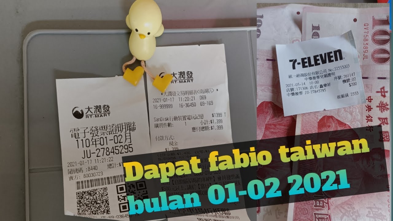 dapat undian fabio taiwan || bon / struk belanja || dapat 200nt - YouTube