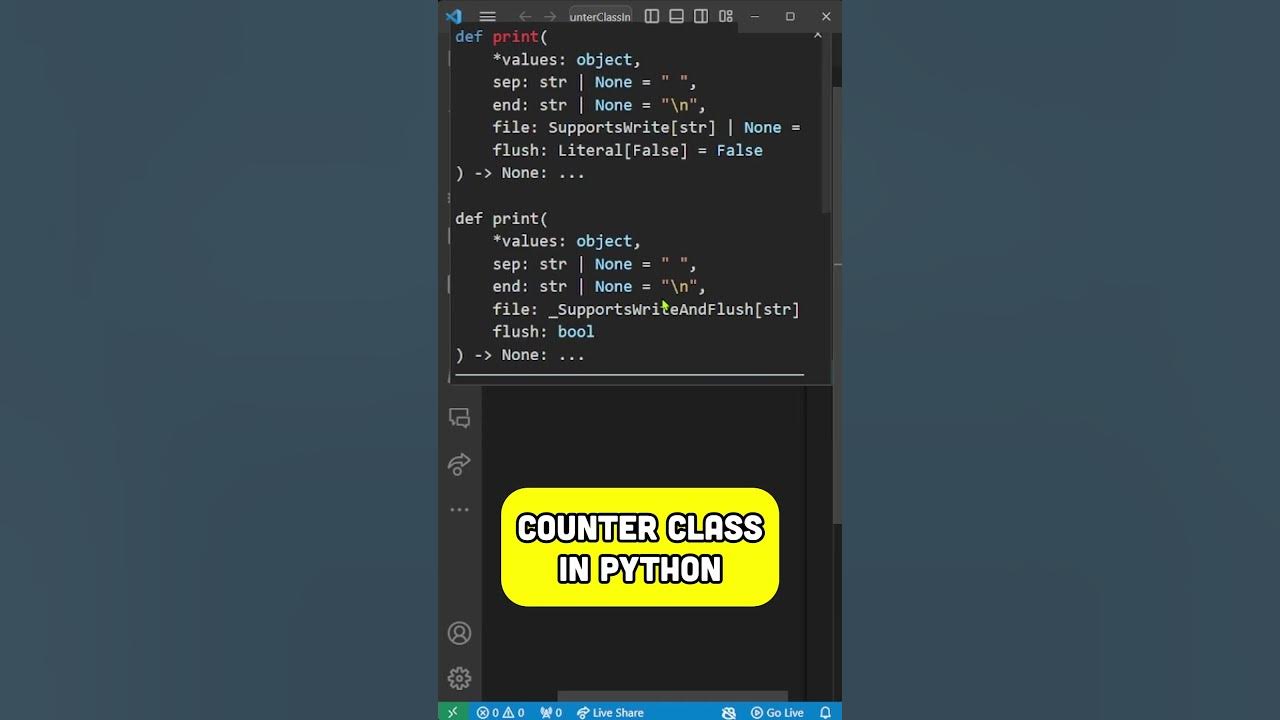 Counter Class in Python! #python #coding #shorts - YouTube