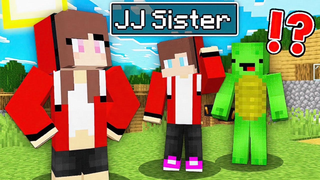 JJ is a Girl and Met his Sister Girl in Minecraft Challenge - Maizen JJ and Mikey Parody - YouTube
