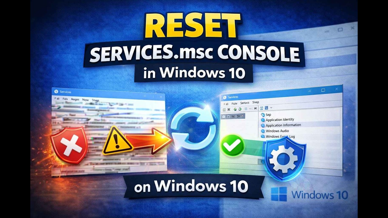 How to Reset Services.msc Console in Windows 10 | GearUpWindows ...