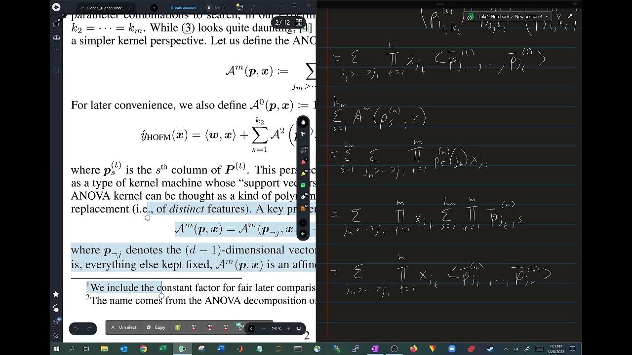 Factorization Machines 5: HOFM ANOVA Kernel - YouTube