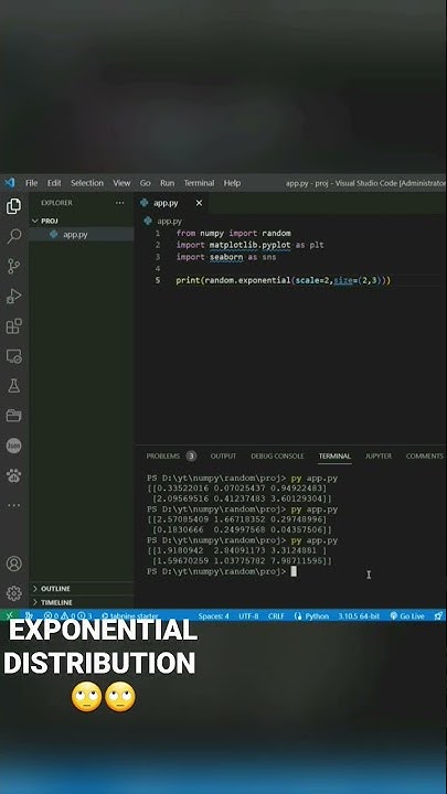 Exponential Distribution In Numpy Developer Python Programming Pythonprogramming Numpy 