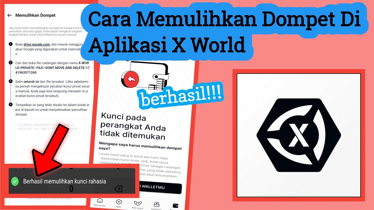 Cara Memulihkan Dompet Di X World | Cara Perbaiki Wallet Di X World ...