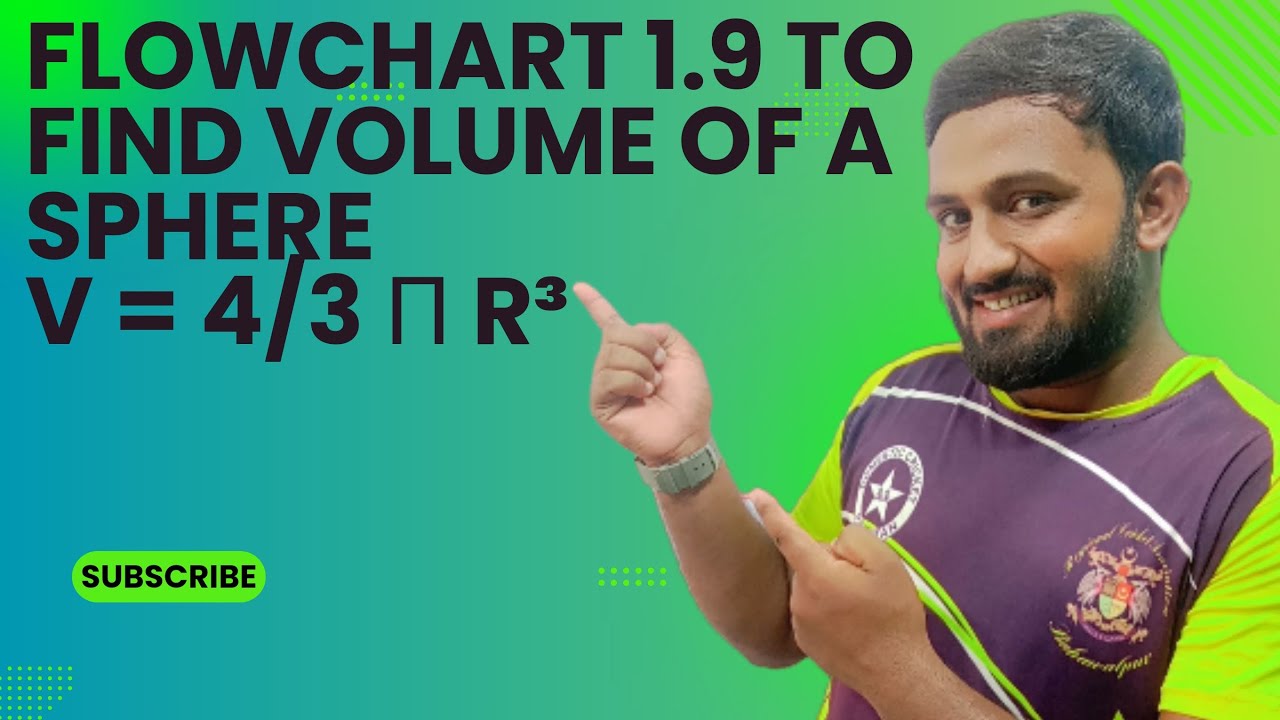 Flowchart 1.9 to find the volume of a sphere || Problem Solving ...