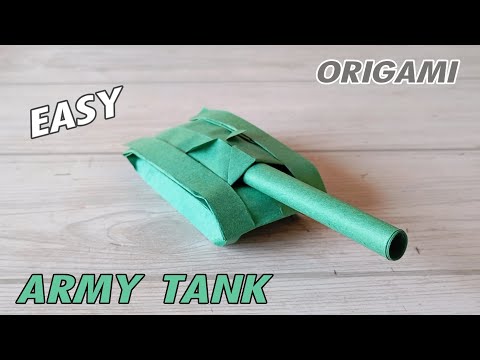 ARMY TANK ORIGAMI|HOW TO MAKE MILITARY TANK EASY TUTORIAL|STEP BY STEP FOLDING