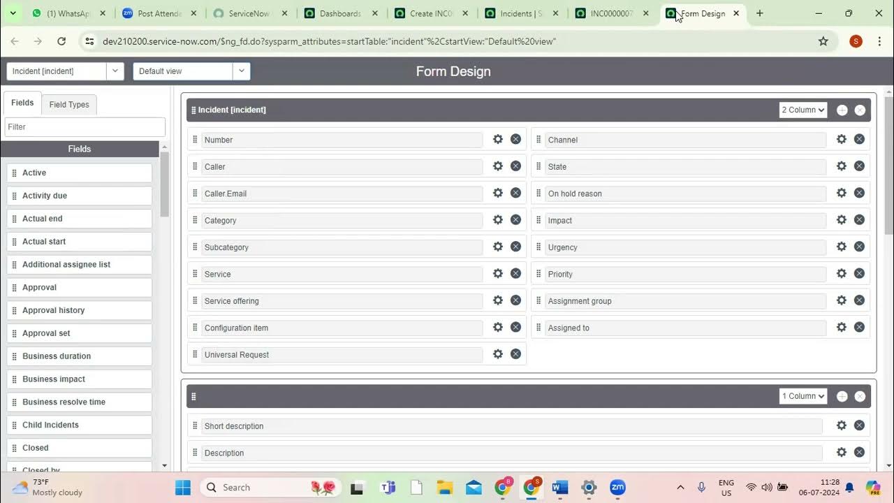 ServiceNow form design | design a form in ServiceNow - YouTube
