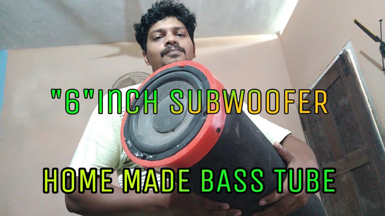 Subwoofer home made bass tube\ ഒരു ബസ്സ്‌ ട്യൂബ് ഉണ്ടാക്കി, സൗണ്ട് ...